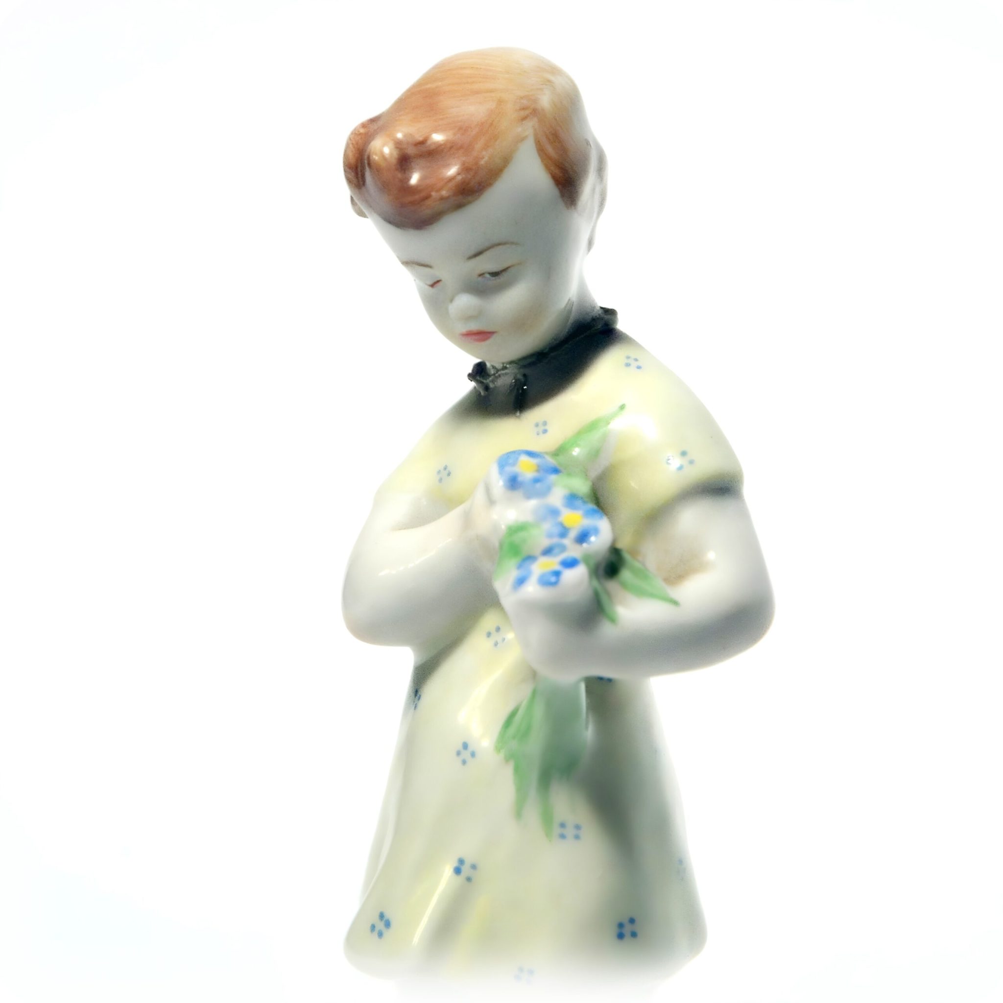 Porcelain Girl Figurine, Bohemian Midcentury Room Decor, MCM Girl ...