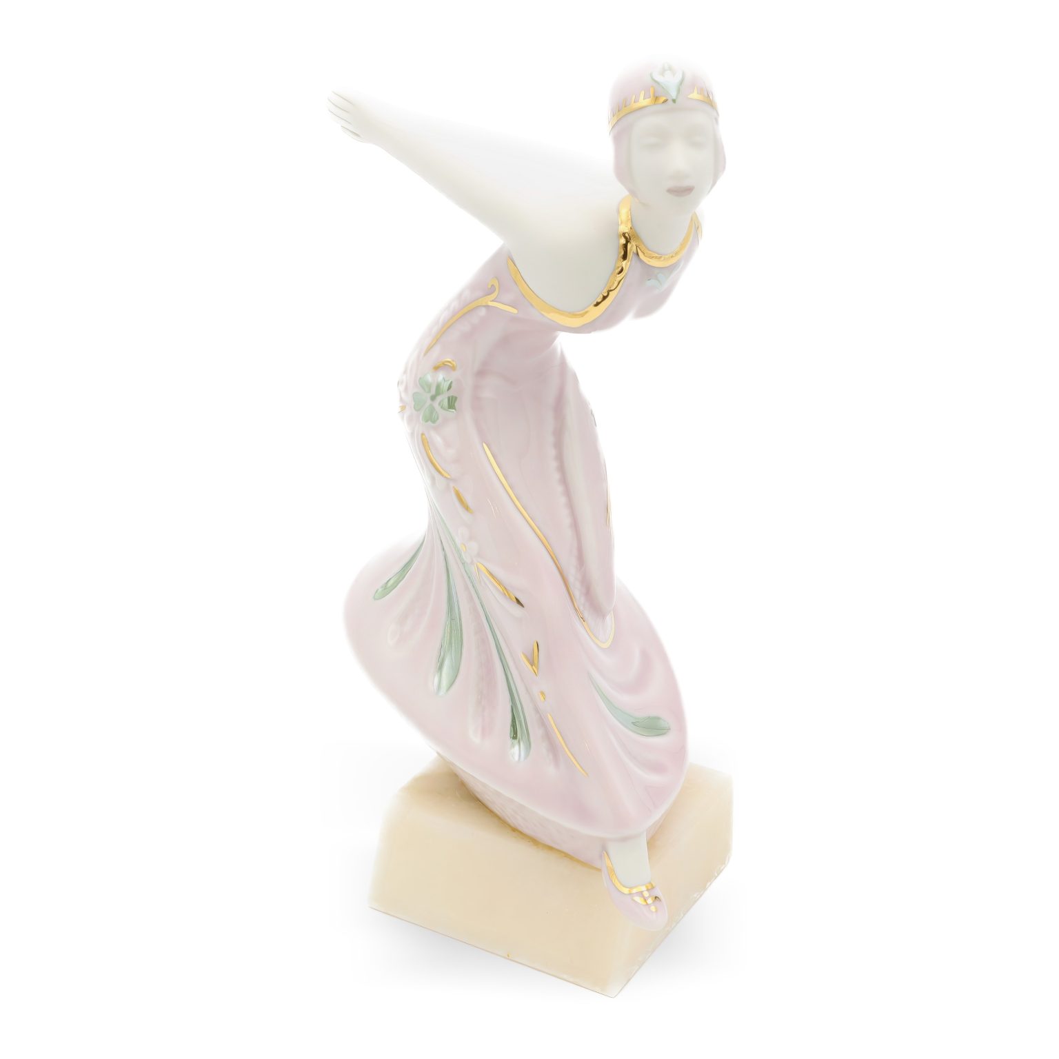 Galos Art Deco Elegant Woman In Submissive Pose Figurine, Art Deco ...