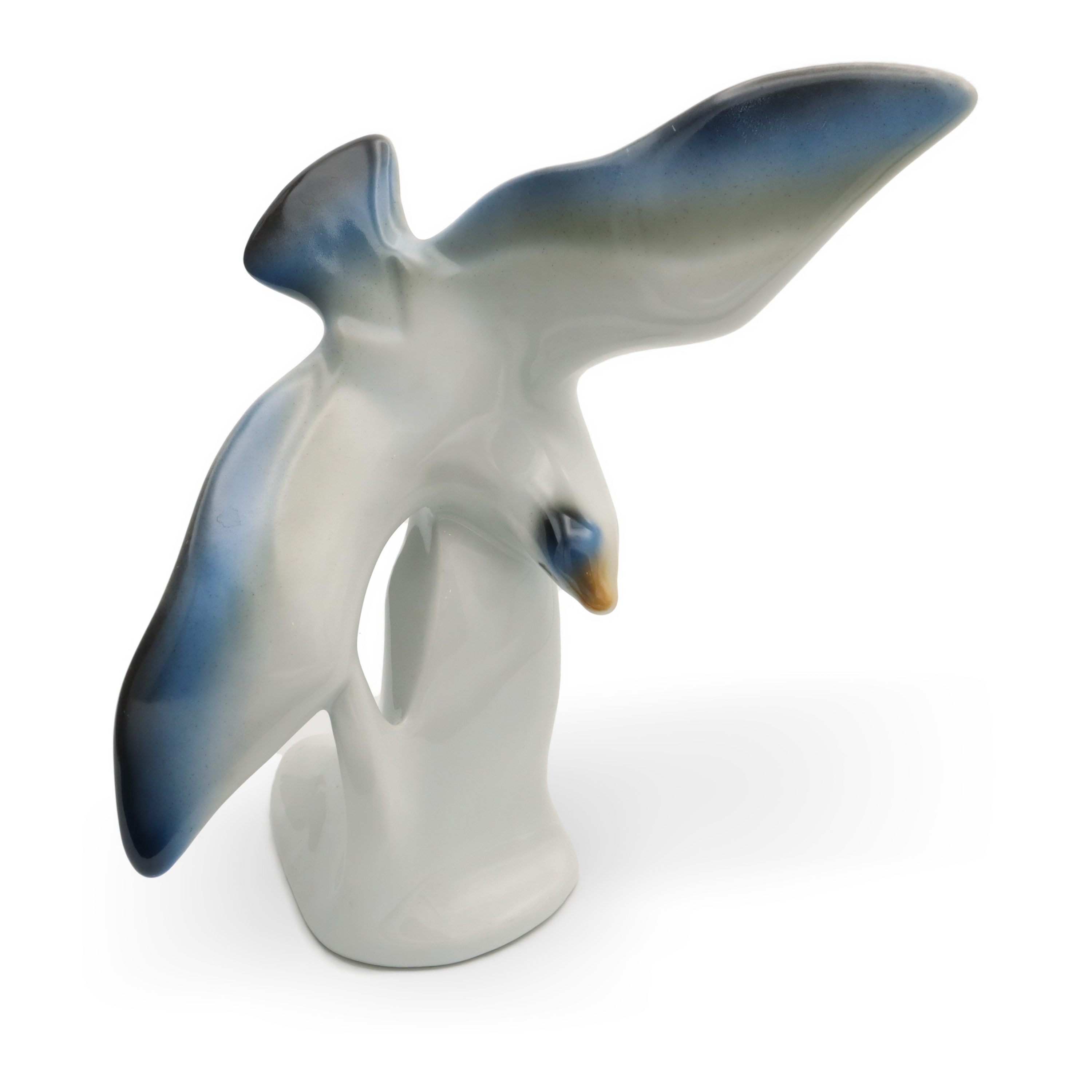 Porcelain Bird Figurine Hand Painted Seagull, Coastal Decor Collectible ...