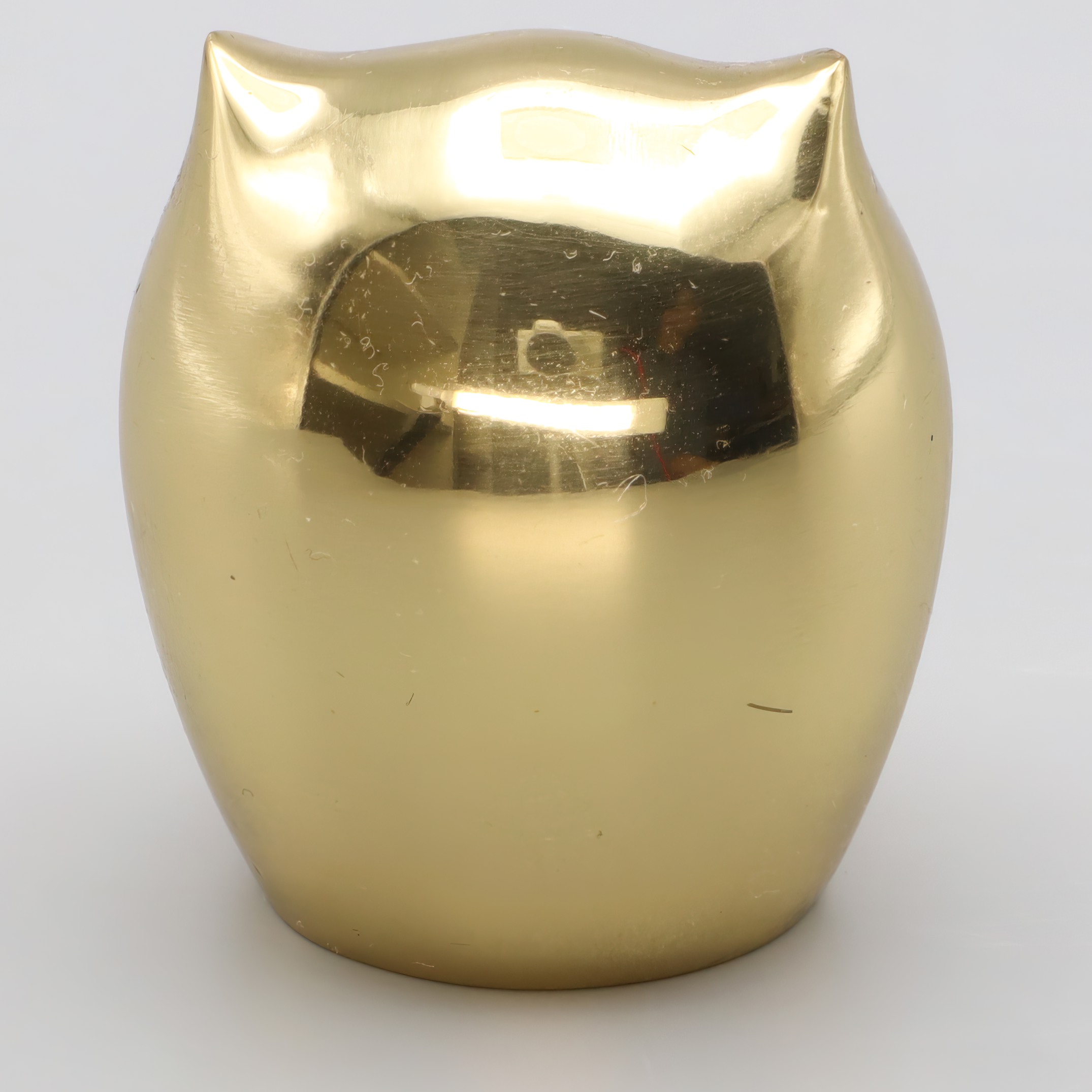 Brass Owl Figurine – Mid-Century Modern Animal Decor – Small Metal Bird ...